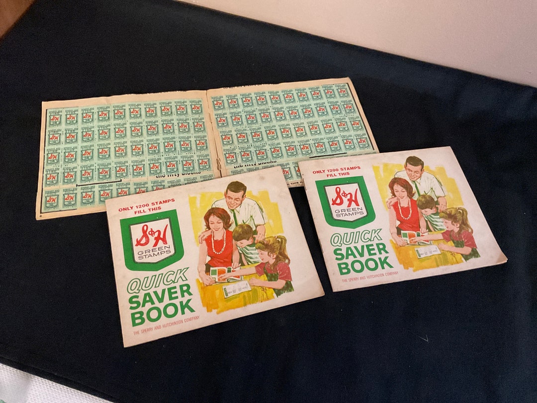 Vintage Green Stamp Book Collection, 1970s S & H Quick Saver Books ...