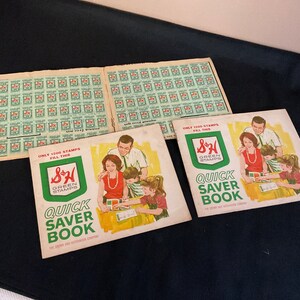 Vintage Green Stamp Book Collection, 1970s S & H Quick Saver Books ...