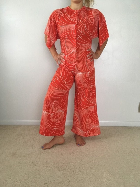 vintage mod jumpsuit red - Gem