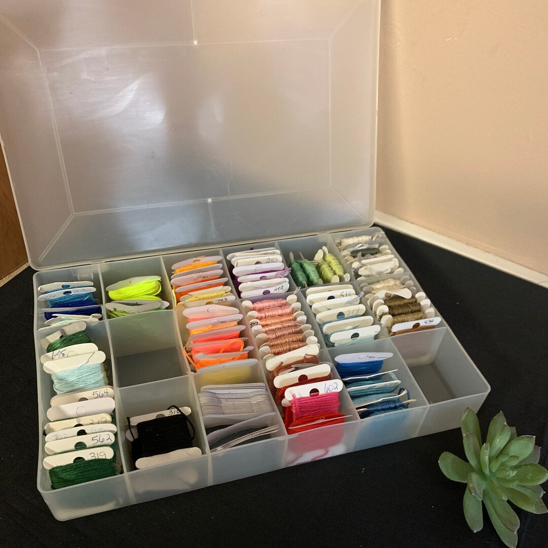 Embroidery Thread and Skein Lot, Destash Organized Embroidery Floss ...