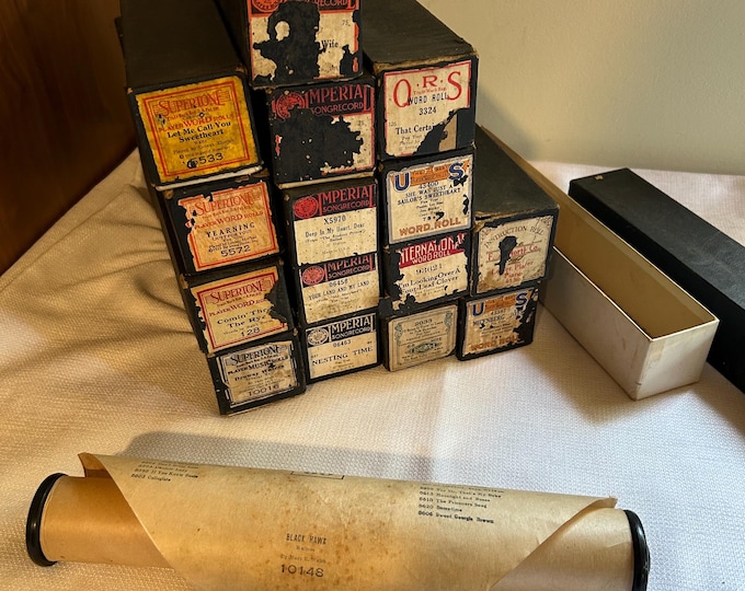 Player Piano Rolls, Vintage 1920s Music on Paper Rollers, Paper ...