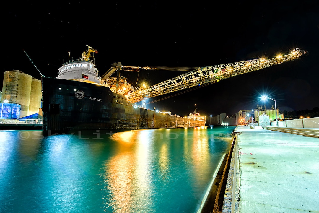 Great Lakes Ship Algorail Sifto Salt, Lake Huron, Goderich, Ontario - Etsy