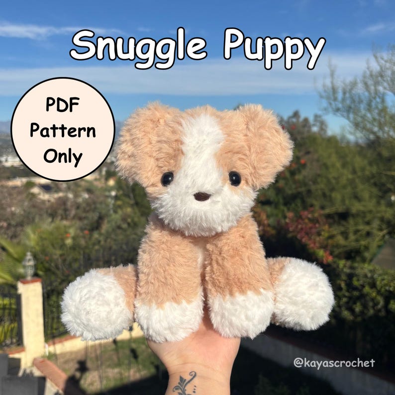 Snuggle Puppy Crochet Pattern | Snuggle Series | Crochet Dog Pattern ...