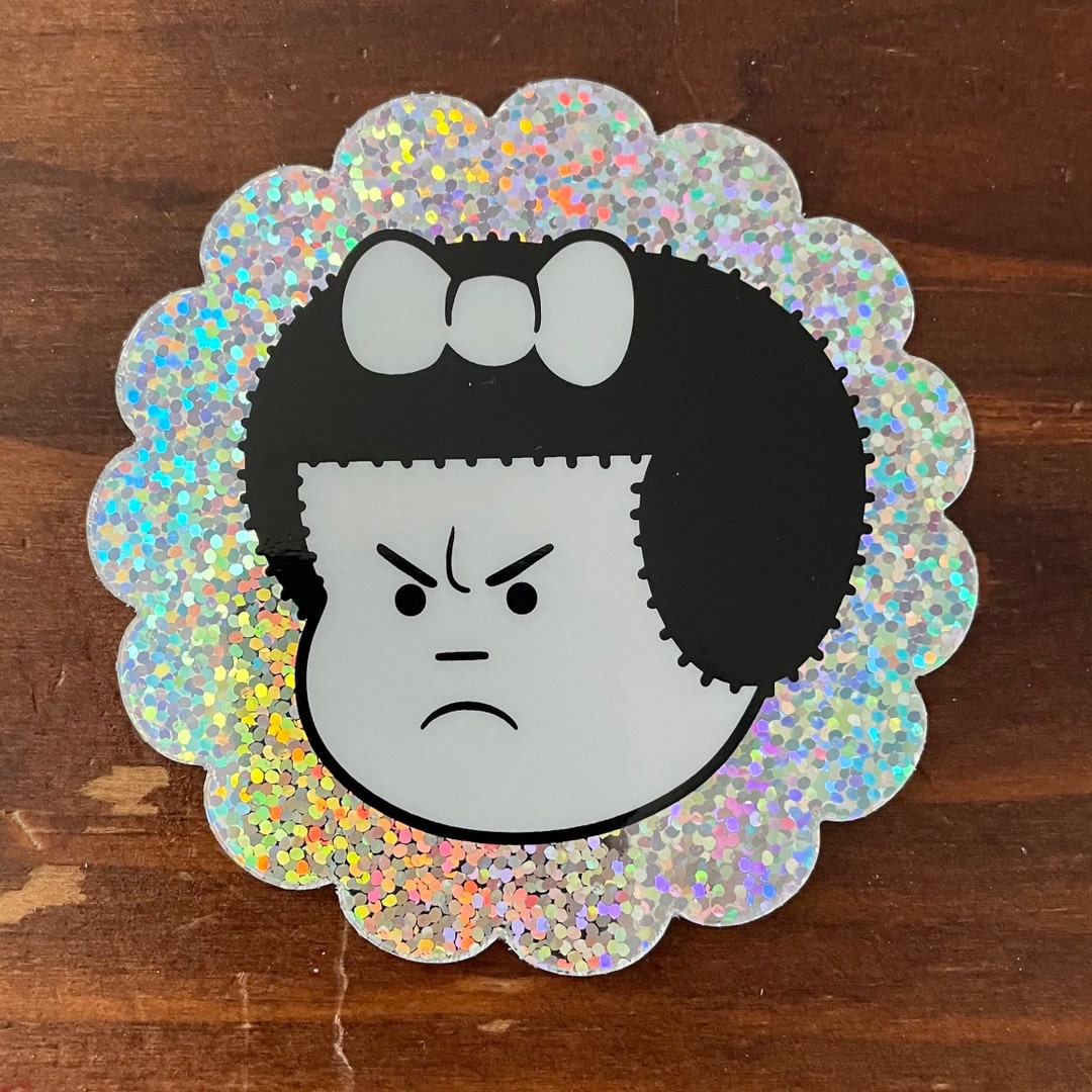 Frowning Nancy Comic Strip Car Laptop Glitter Vinyl Sticker - Etsy