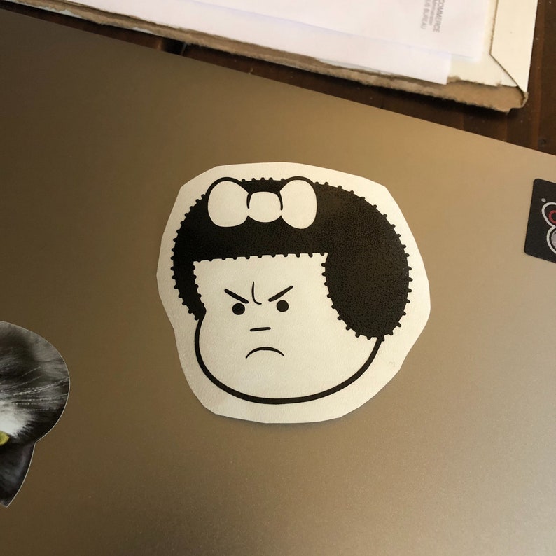 Frowning Nancy Comic Strip Laptop Vinyl Sticker - Etsy