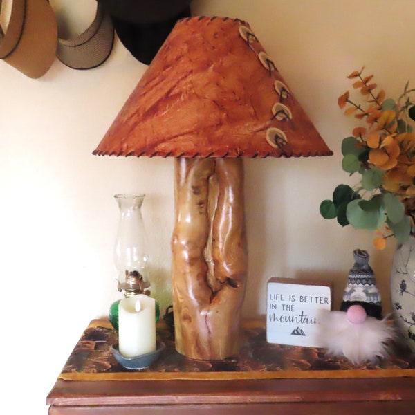 Rustic Wood Lamp - Etsy