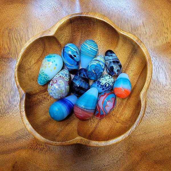 Glass Eggs - Etsy