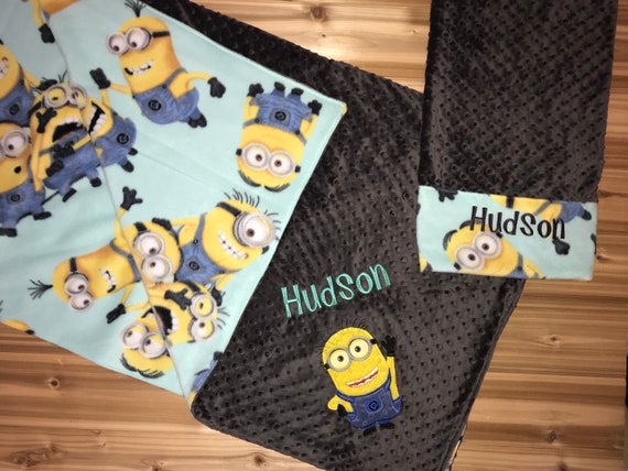 Minions Nap Set Personalized Minky Blanket & Pillowcase | Etsy