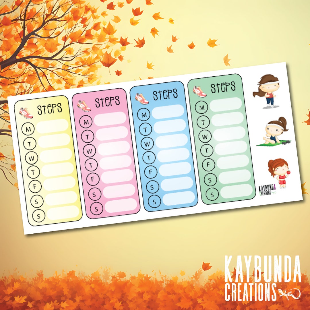 Planner Stickers - Step Tracker - Etsy