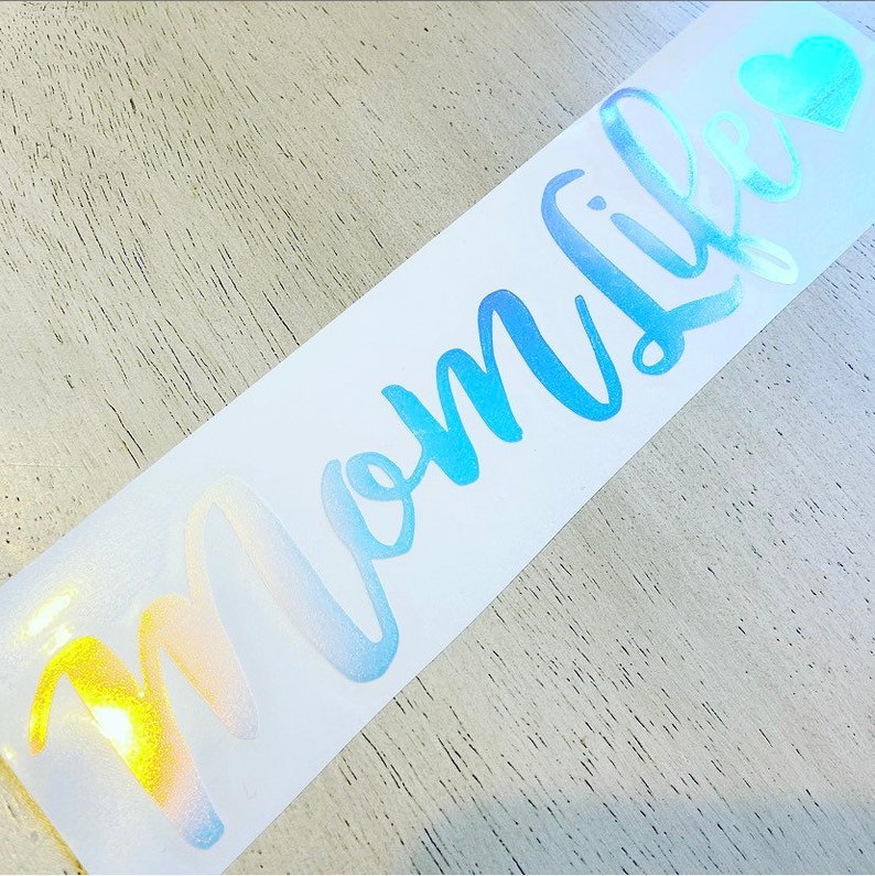 Mom Life Decal Holographic Decal Mom Life Car Decal Momlife Etsy