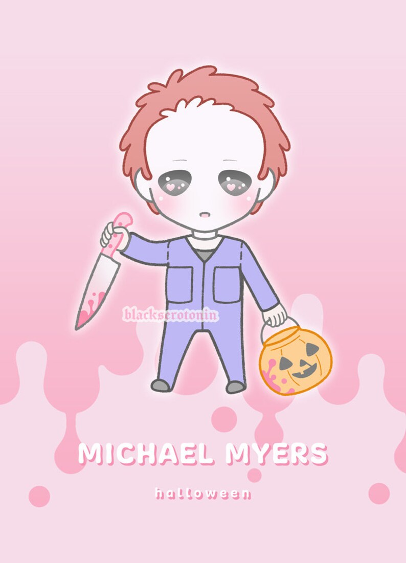Sweet Slashers Sticker Michael Myers Pastel Goth Scary - Etsy