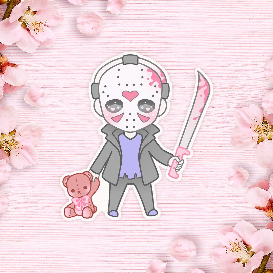 Sweet Slashers Sticker | Jason Voorhees, Pastel Goth, Scary Movie ...