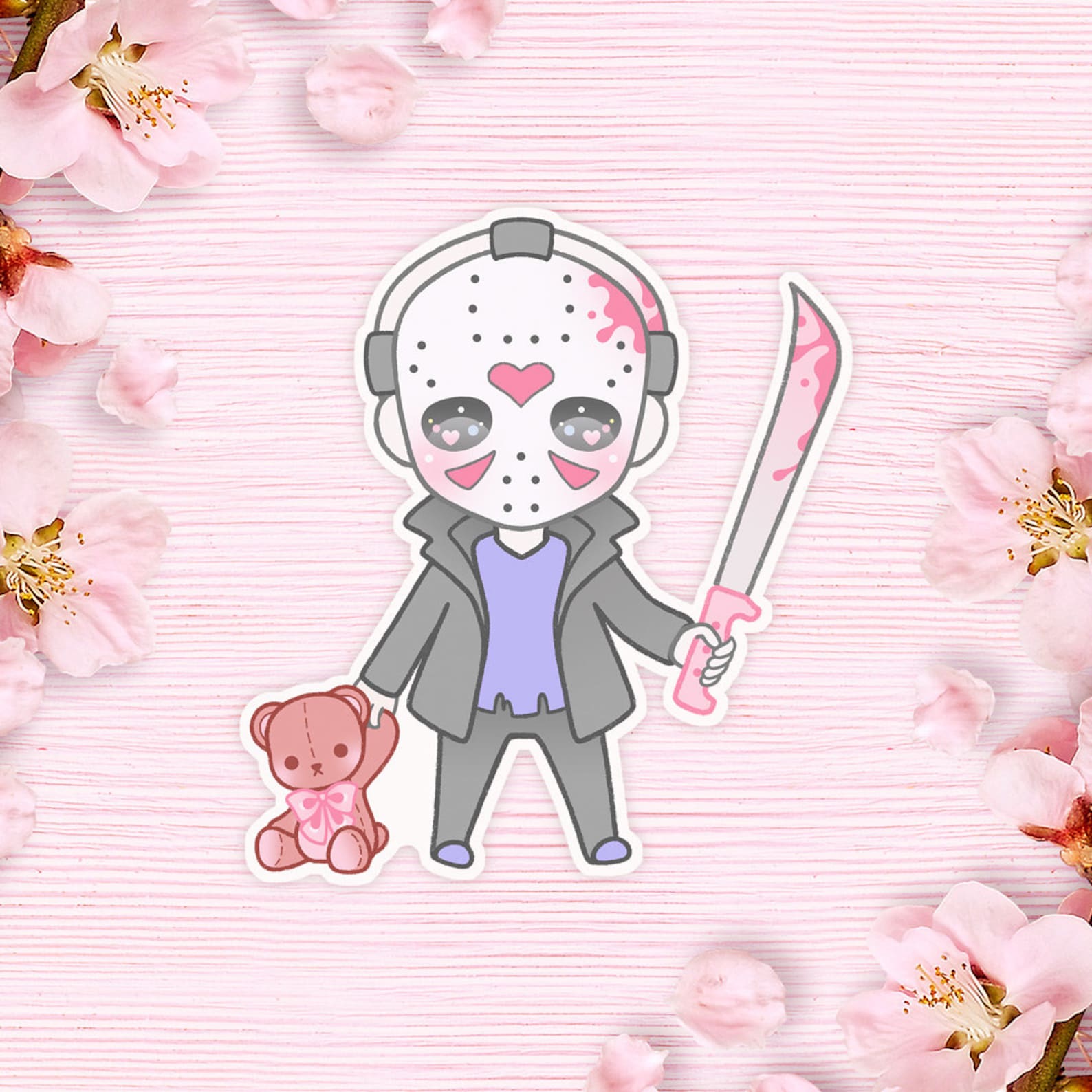 Sweet Slashers Sticker | Jason Voorhees, Pastel Goth, Scary Movie ...