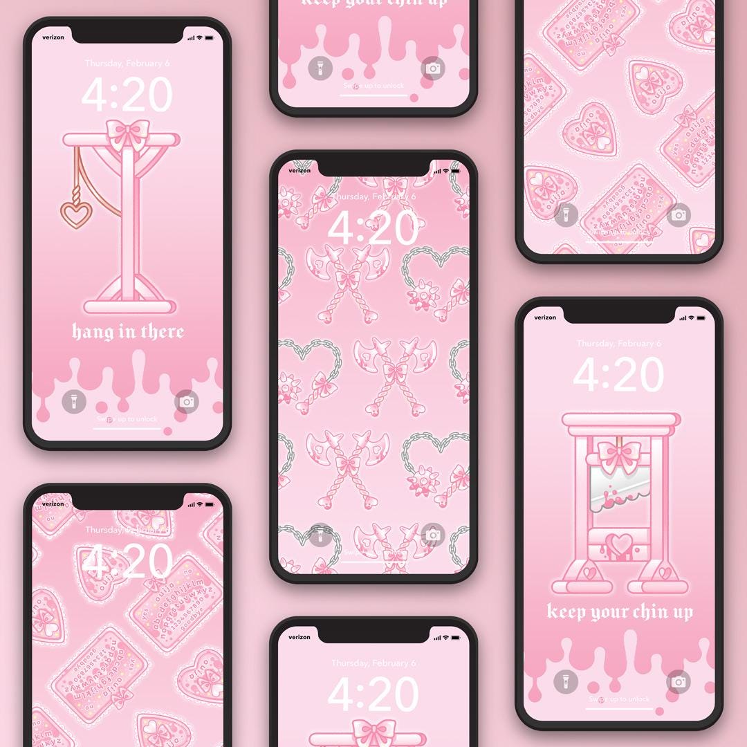 Pastel Goth Mobile Phone Wallpaper Pack | Cute Wallpaper, Digital ...