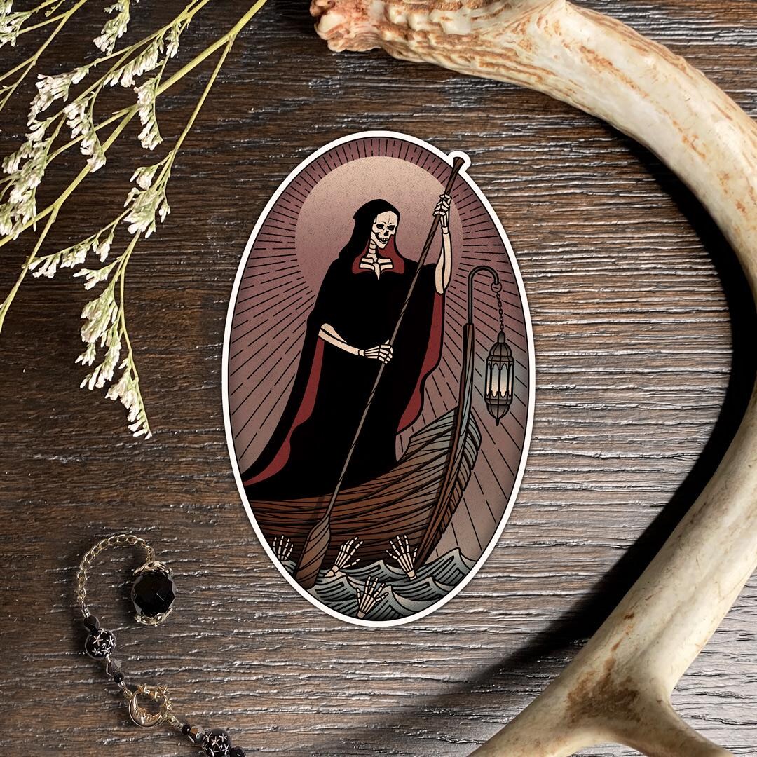Charon Ferryman Vinyl Sticker | Greek Mythology, Paganism, Occult ...