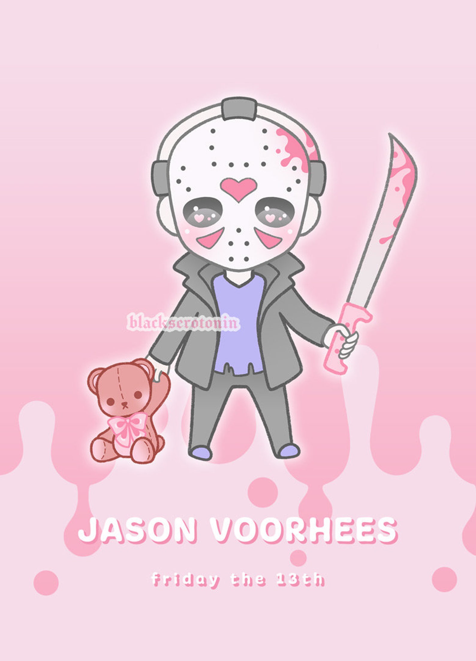 Sweet Slashers Sticker Jason Voorhees Pastel Goth Scary - Etsy