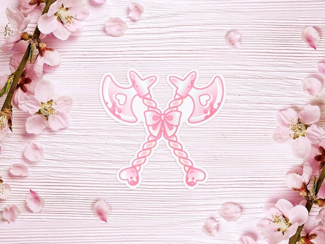 Kawaii Executioner Axe Vinyl Sticker Torture Devices, Creepy Cute, Medieval, Pastel Goth ...