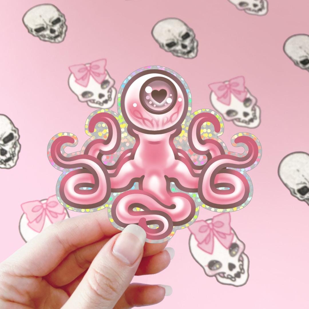 Kawaii T Ocellus Sticker | Alien Earth, Alien Eyeball, Trypanohyncha ...