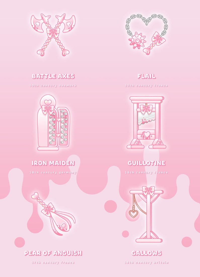 Kawaii Iron Maiden Vinyl Sticker | Torture Devices, Creepy Cute ...
