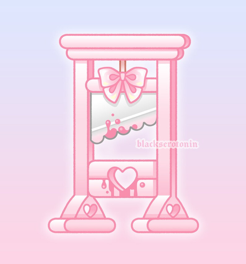 Kawaii Guillotine Vinyl Sticker Torture Devices Creepy - Etsy