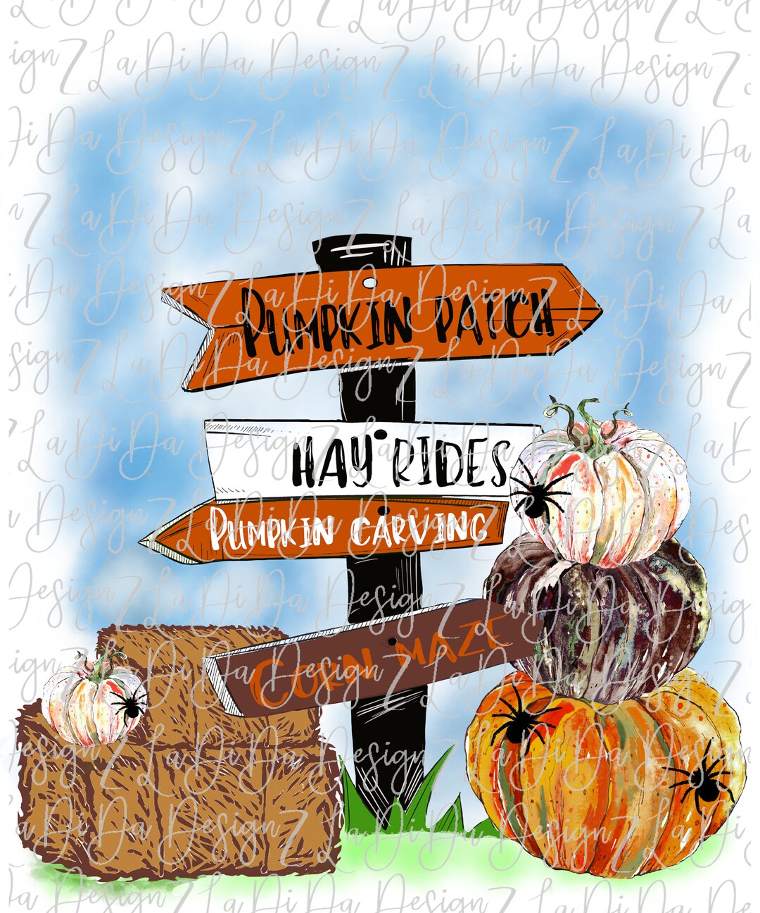 Pumpkin Patch Direction Signs Hay Rides Pumpkin Carving Corn Maze ...
