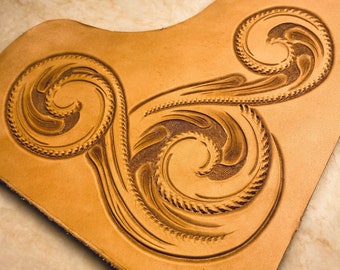 Leather Tooling Patterns / Carving Pattern / Stencil. Corner Vinework ...