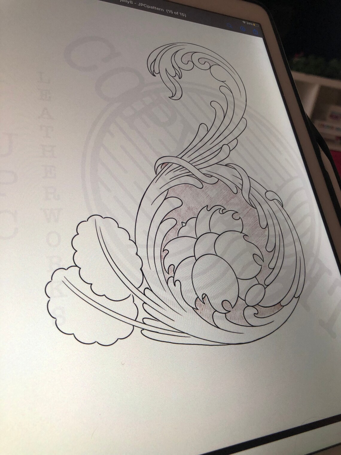 Sheridan Floral Leather Carving Pattern, Corner & Journal (PDF Download ...