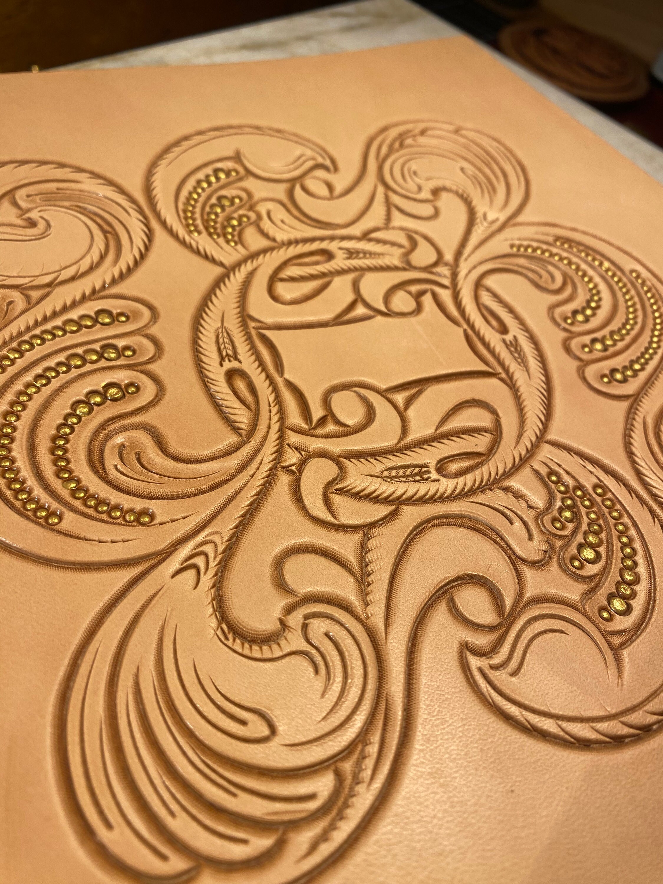 Leather Wedding Bouquet Wrap 3. Leather Tooling Pattern / - Etsy