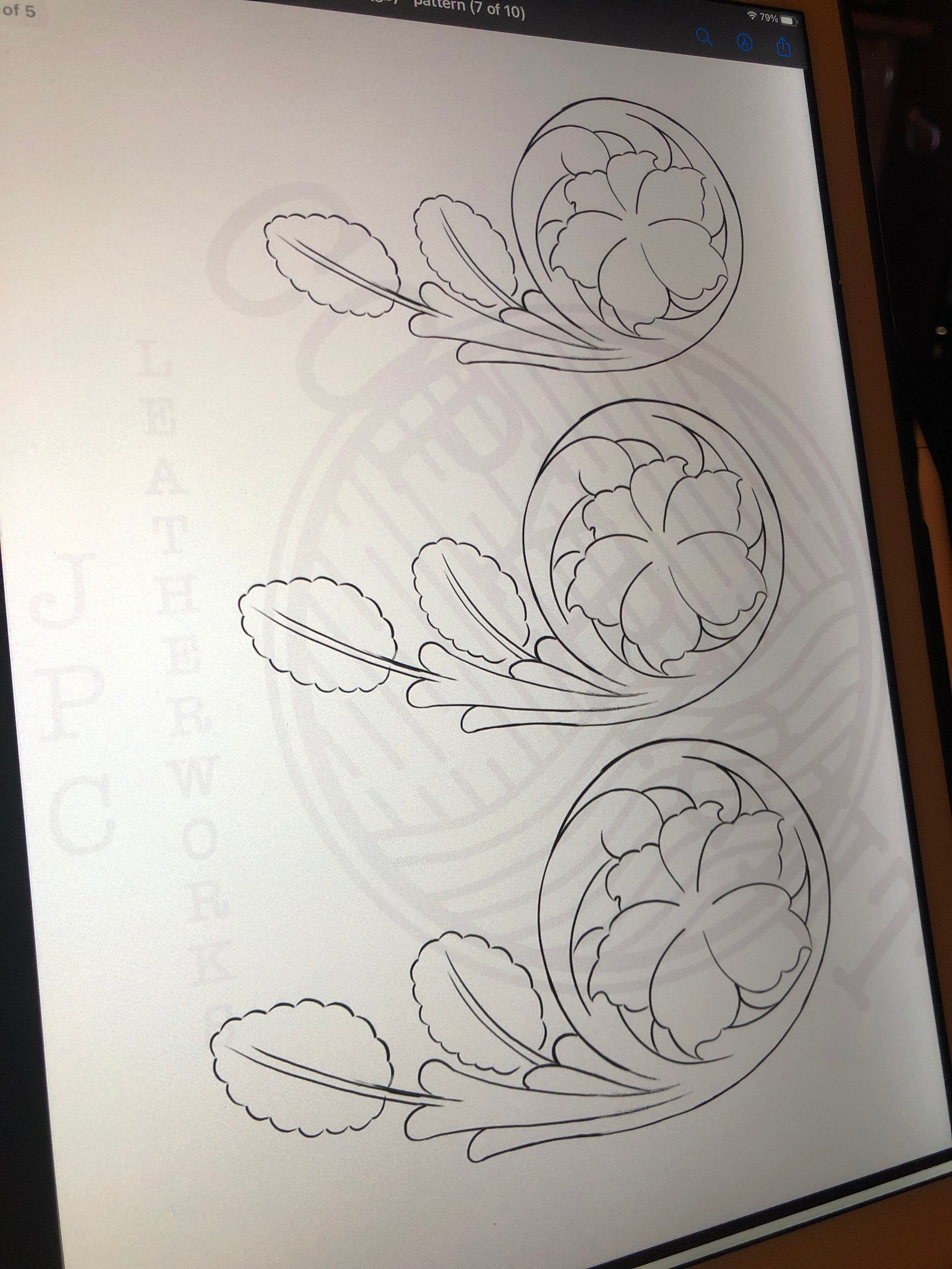 Leather Tooling / Carving Patterns / Stencils. Floral Corner - Etsy