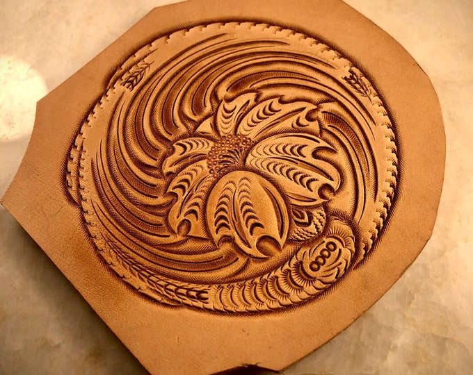 Leather Tooling / Carving Patterns / Stencils. Western Sheridan Flower ...