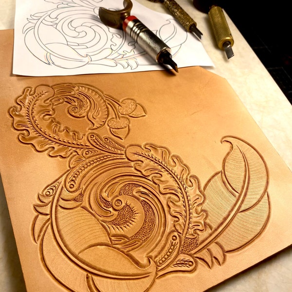 Leather Tooling Feather Patterns - Etsy