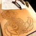 Leather Tooling / Carving Patterns / Stencils. Feather Corner Pattern ...