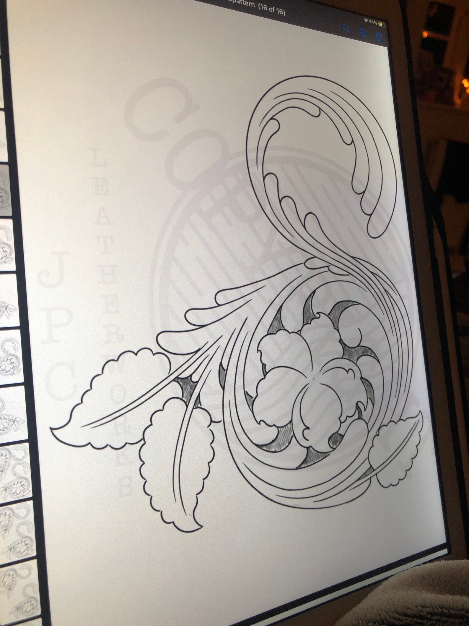 Leather Tooling / Carving Patterns / Stencils. Sheridan Style Floral ...