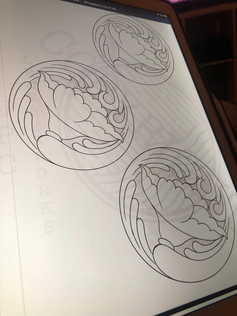 Western Floral Leather Carving Pattern, Sheridan Style (PDF Download ...