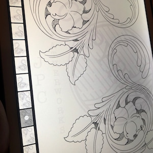 Leather Tooling / Carving Patterns / Stencils. Sheridan Style Floral ...