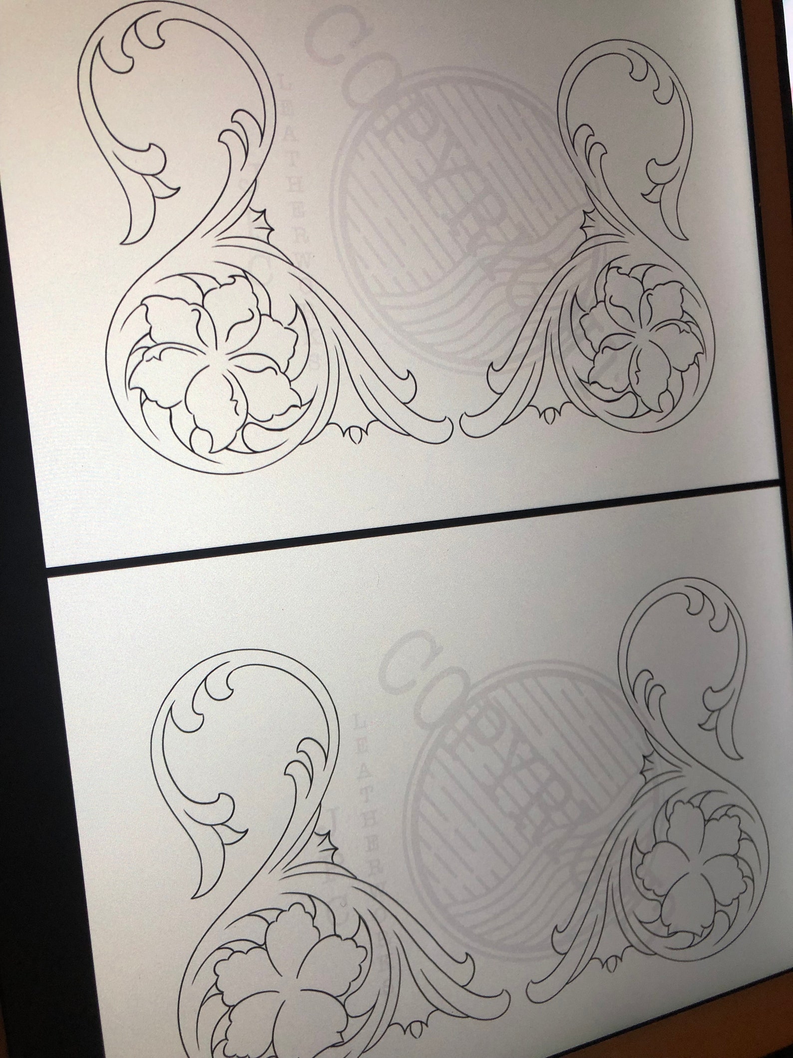 Leather Tooling / Carving Patterns / Stencils. Two Sheridan | Etsy