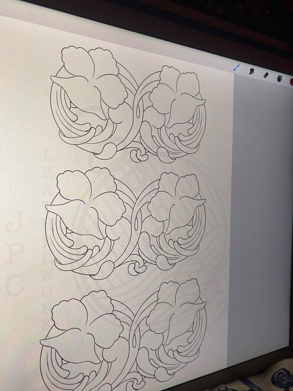 Leather Tooling / Carving Patterns / Stencils. Sheridan Floral Symmetry ...