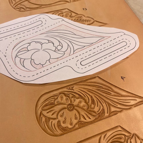 Leather Tooling / Carving Patterns / Stencils. Sheridan Floral - Etsy