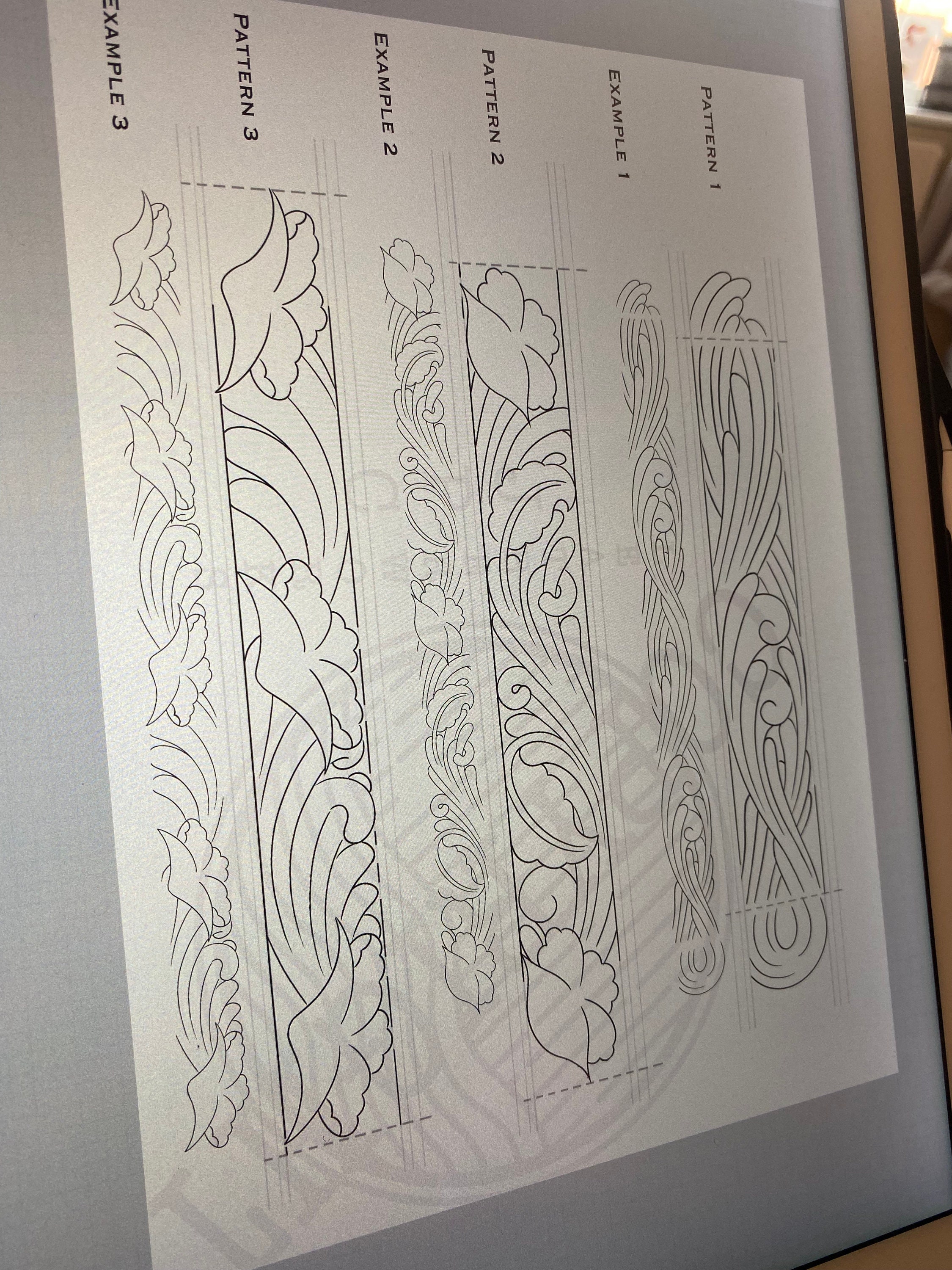 Floral Leather Belt Tooling Pattern, Western Carving Stencil (PDF ...