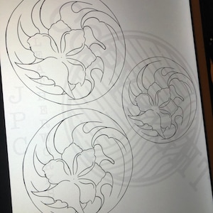Leather Tooling / Carving Patterns / Stencils. Western Sheridan Flower ...