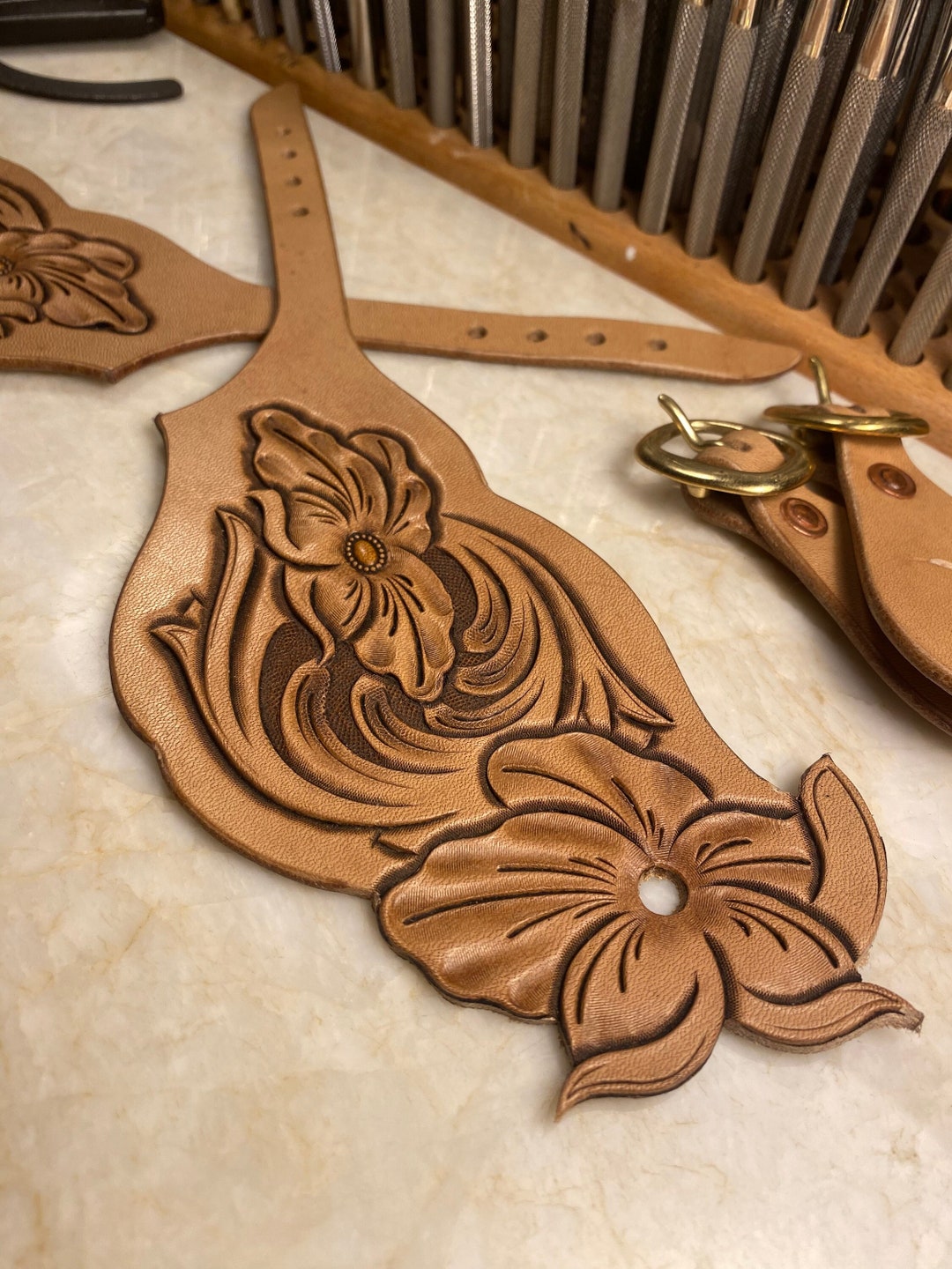 Spur Straps No. 2. Leather Carving / Tooling Pattern / Stencils ...