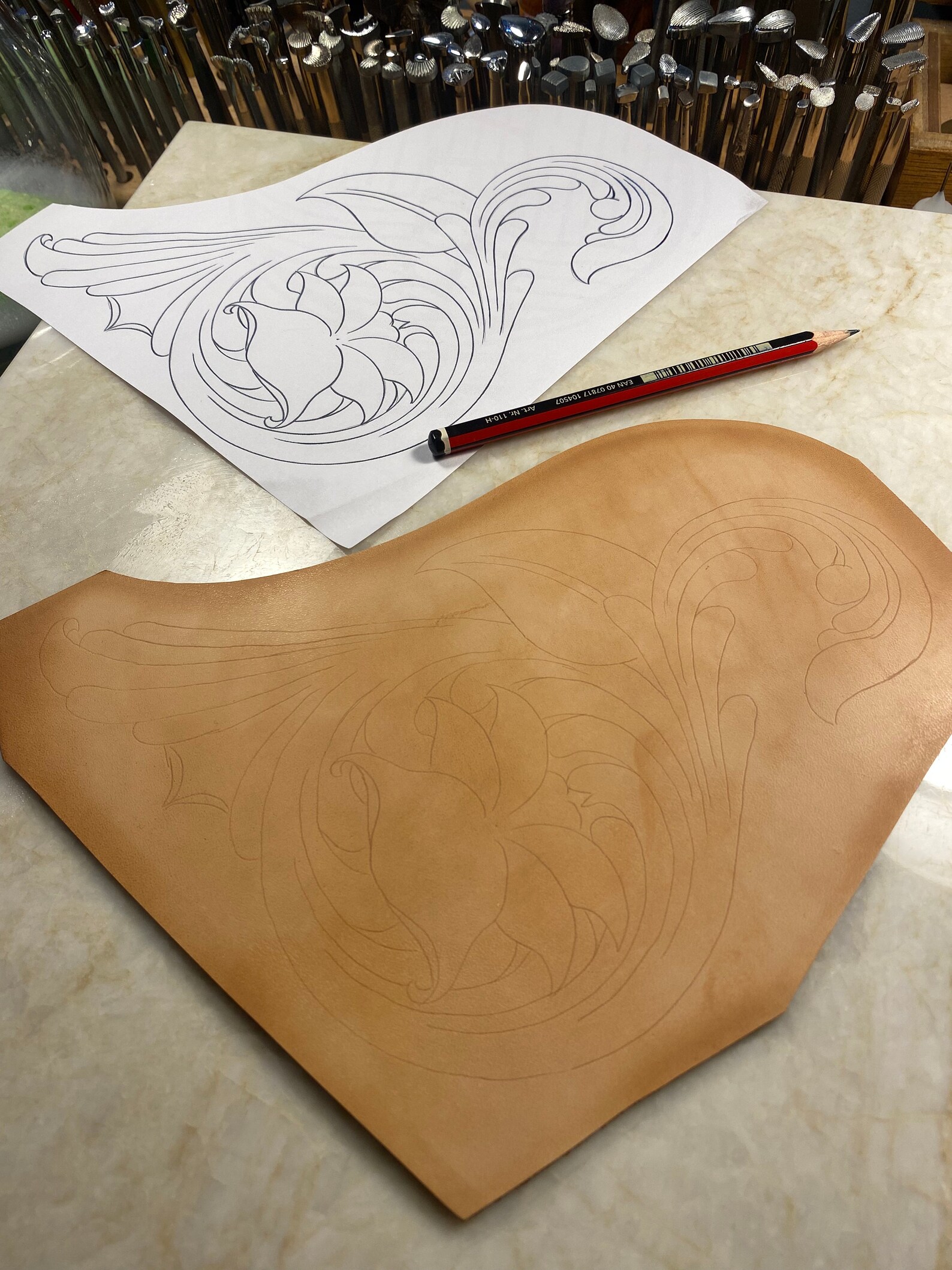 Leather Tooling / Carving Patterns / Stencils. Sheridan Style | Etsy