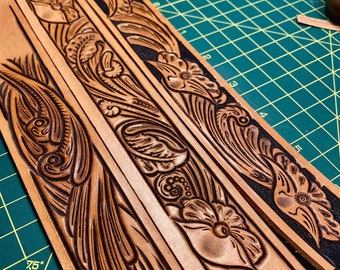 Basic Floral Leather Belt Pattern - Etsy