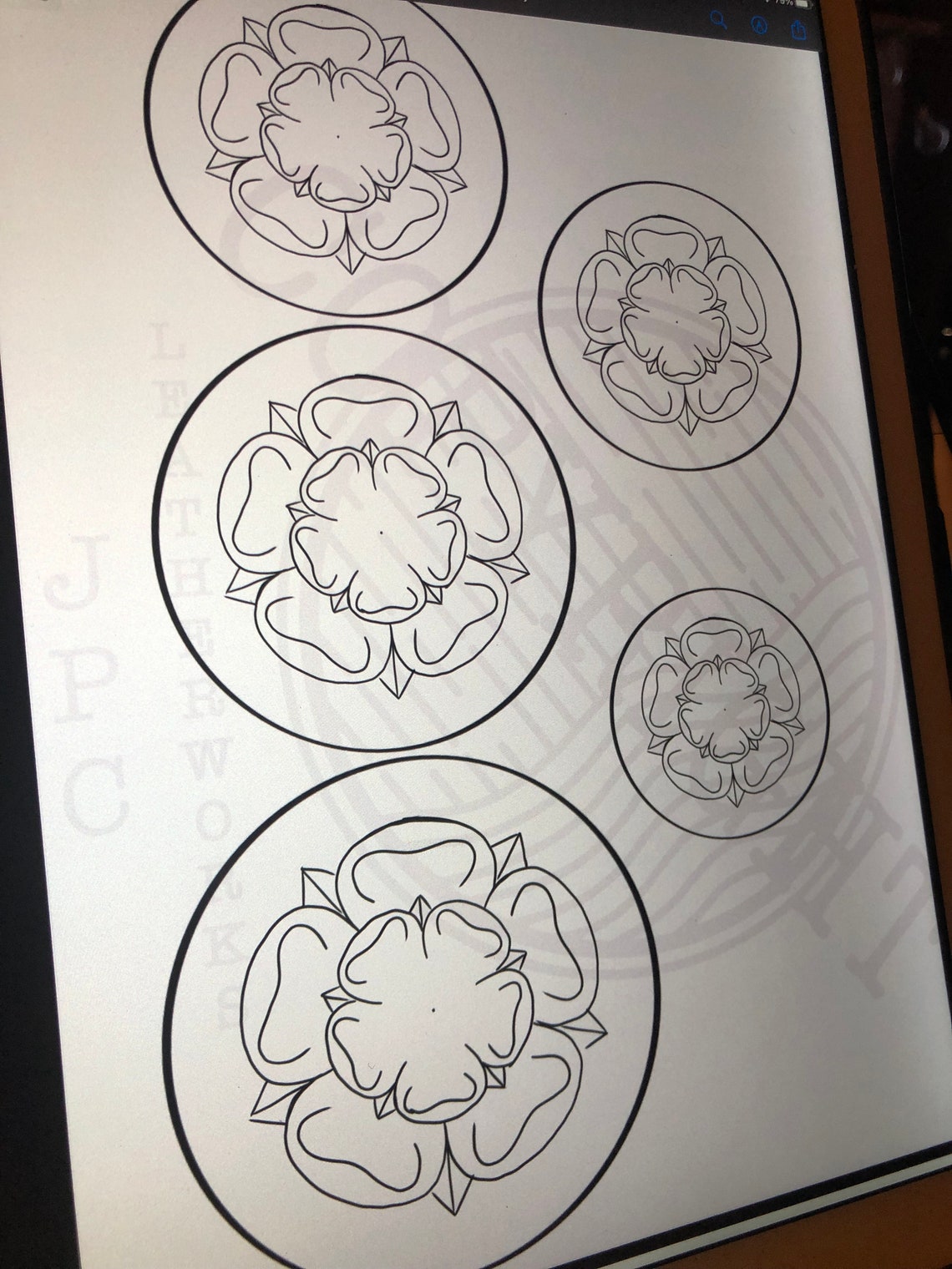 Leather Tooling / Carving Patterns / Stencils. Tudor / - Etsy