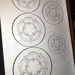 Leather Tooling / Carving Patterns / Stencils. Tudor / Yorkshire Rose ...