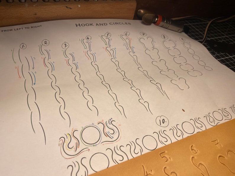 Leather Tooling / Carving Patterns / Stencils. Swivel Knife Cutting ...