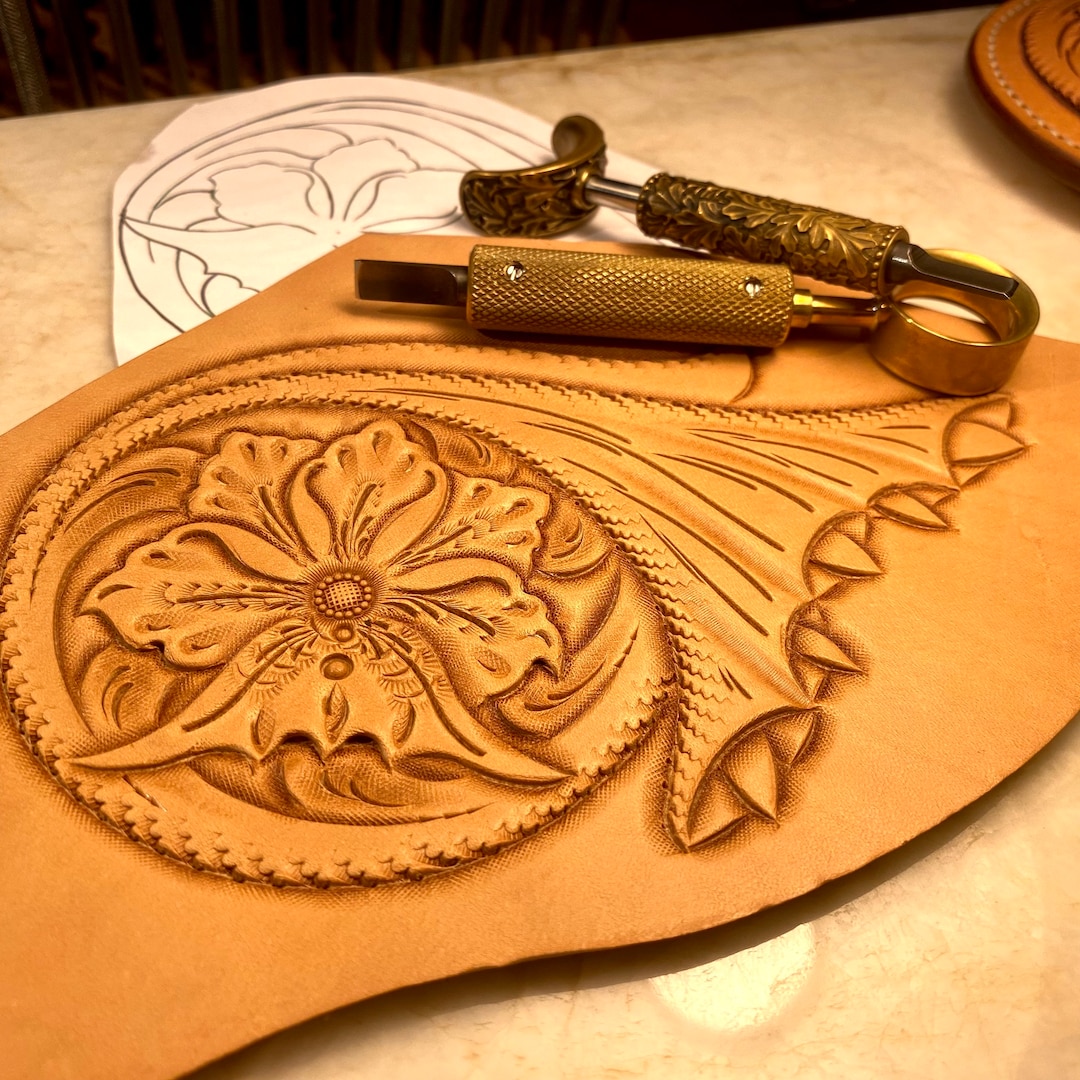 Leather Tooling / Carving Patterns / Stencils. Floral 'spout' Sheridan ...