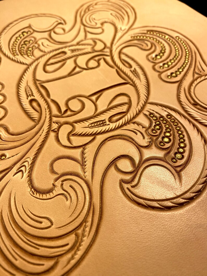 Leather Wedding Bouquet Wrap 3. Leather Tooling Pattern / - Etsy