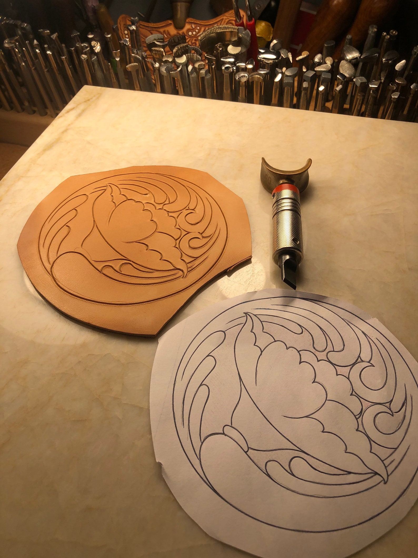 Western Floral Leather Carving Pattern, Sheridan Style (PDF Download ...