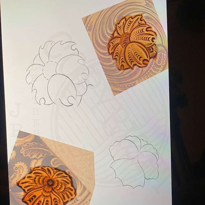 Leather Tooling / Carving Patterns / Stencils. Floral Practice - Etsy